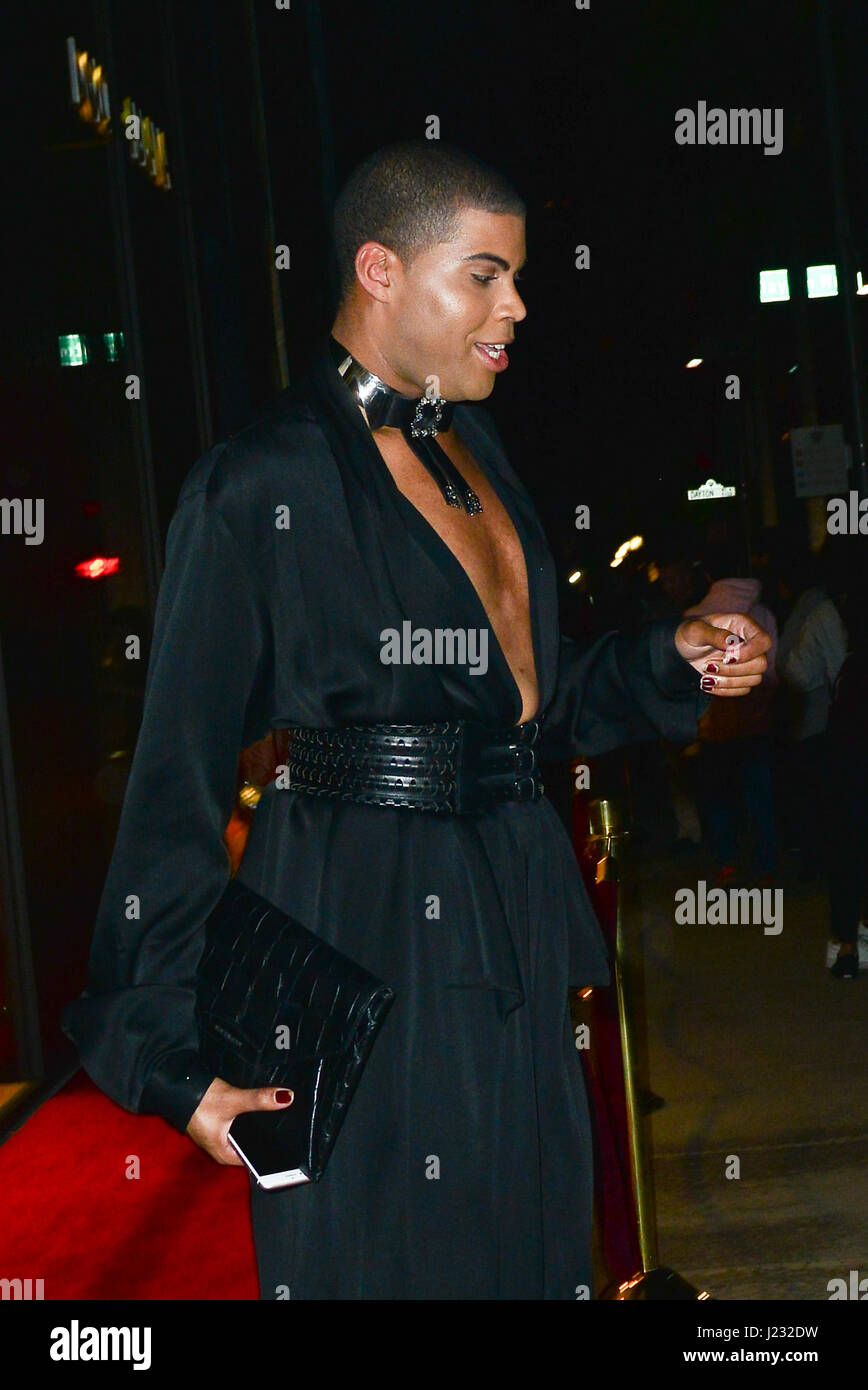 E. J. Johnson attending a Dolce & Gabbana party on Beverly Hills Rodeo ...