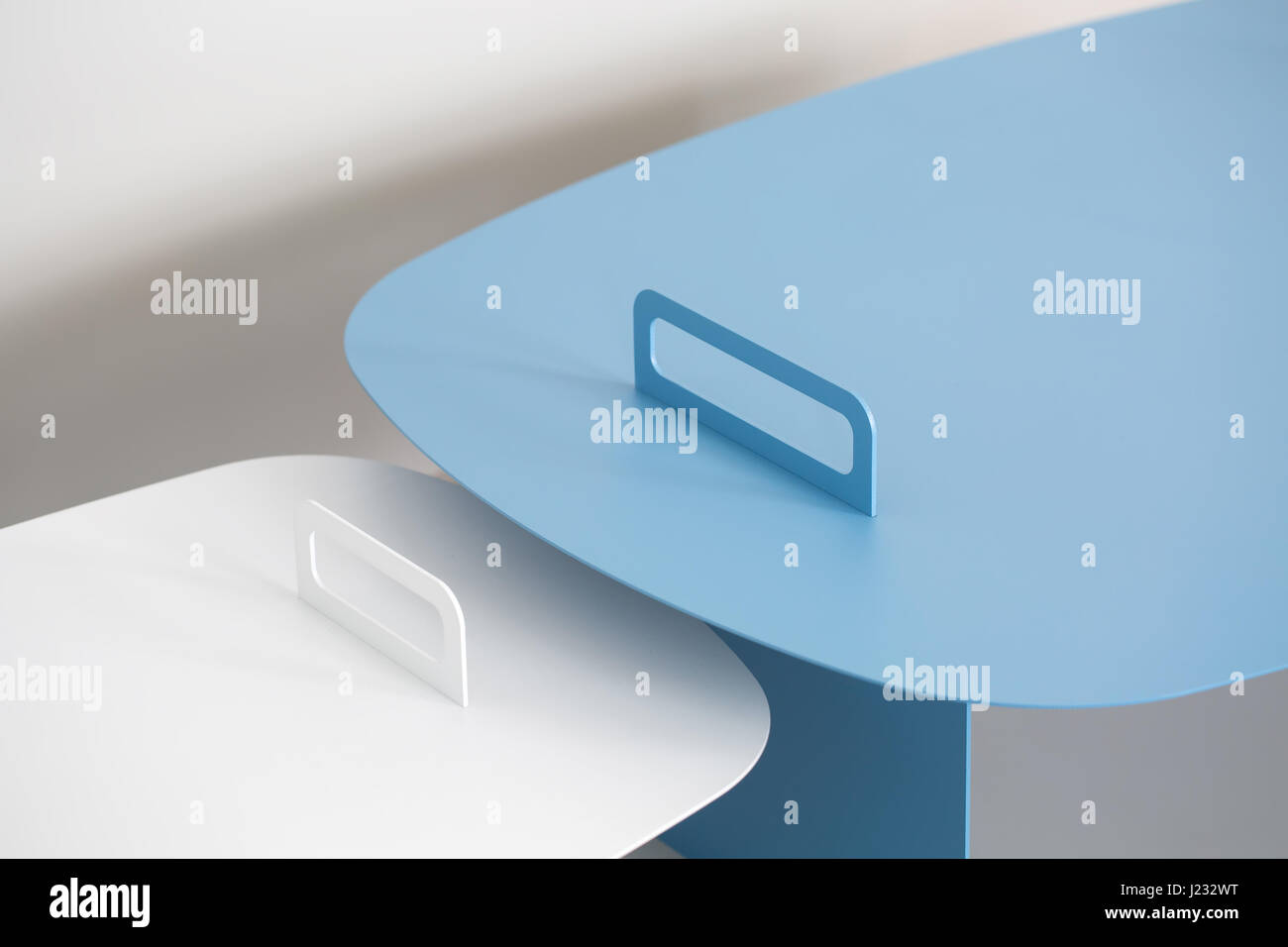 Stylish metal stands Stock Photo - Alamy