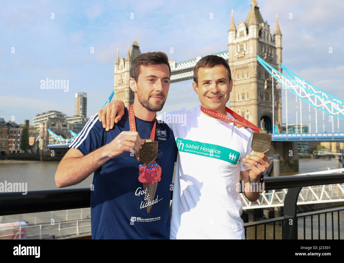 Swansea Harriers' Matthew Rees (left) and Chorlton Runners' David Wyeth ...