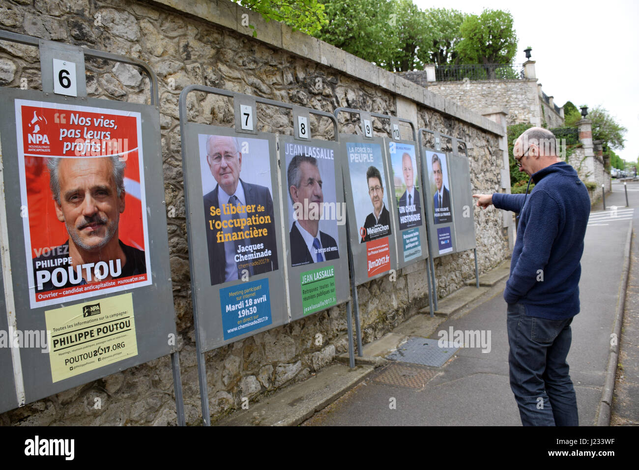 French presidential election candidates, France April 2017. MR Stock ...