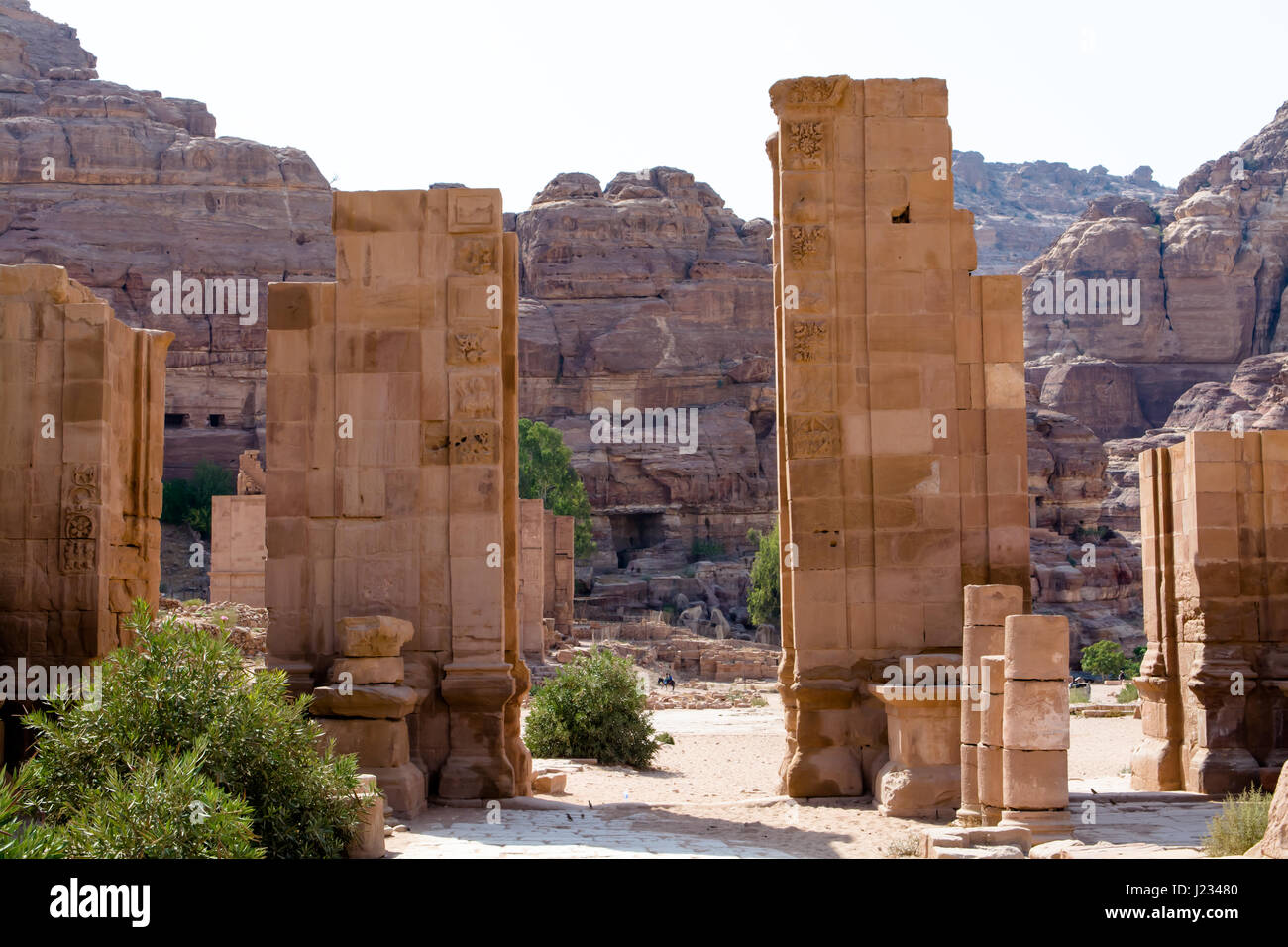 Petra Ancient City Market Gates Stock Photo - Alamy