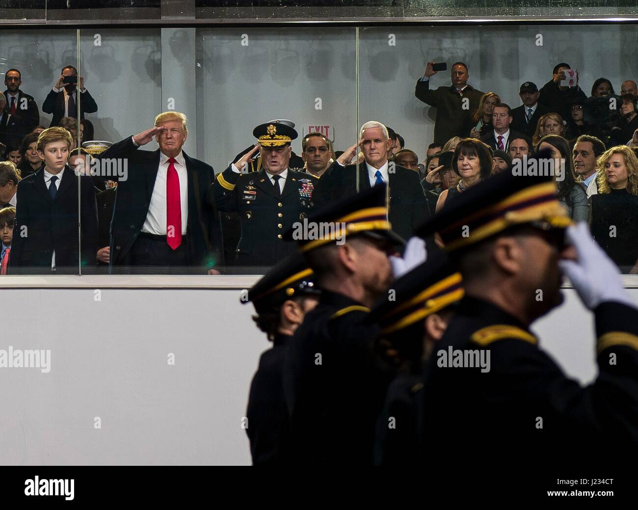 U.S. President Donald Trump, U.S. Army Chief of Staff Mark Milley, and ...