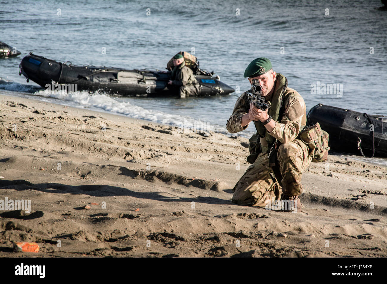 Royal Marines amphibious landings at Eastern Beach in Gibraltar ...