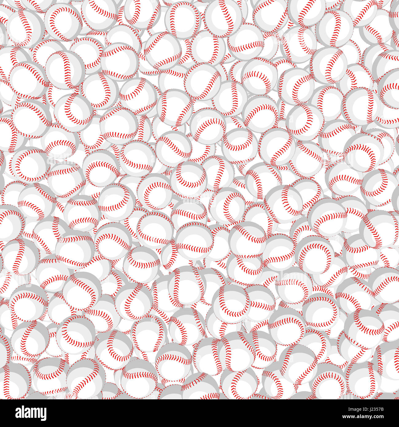 Baseballs cartoon background / 3D illustration of baseballs pattern ...