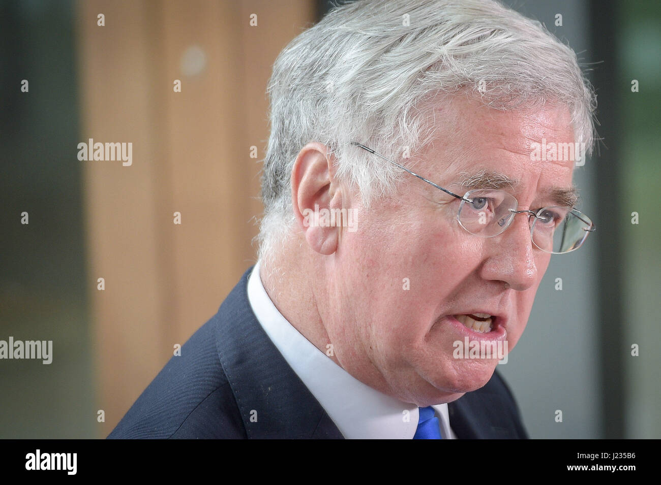 Defence Secretary Sir Michael Fallon during a visit at Bristol and Bath ...