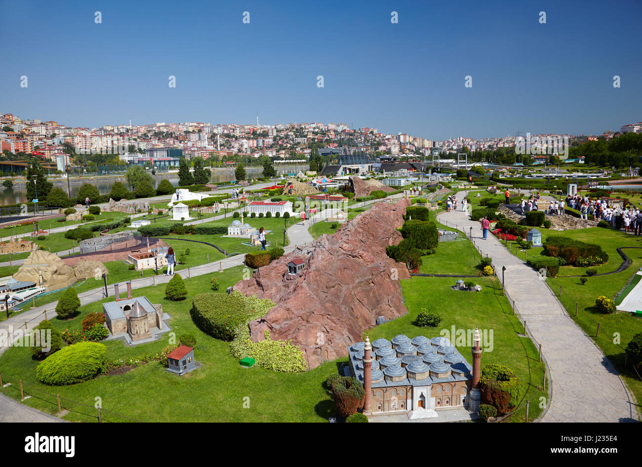ISTANBUL, TURKEY - 10 JULY, 2014: Miniaturk is a miniature park in ...