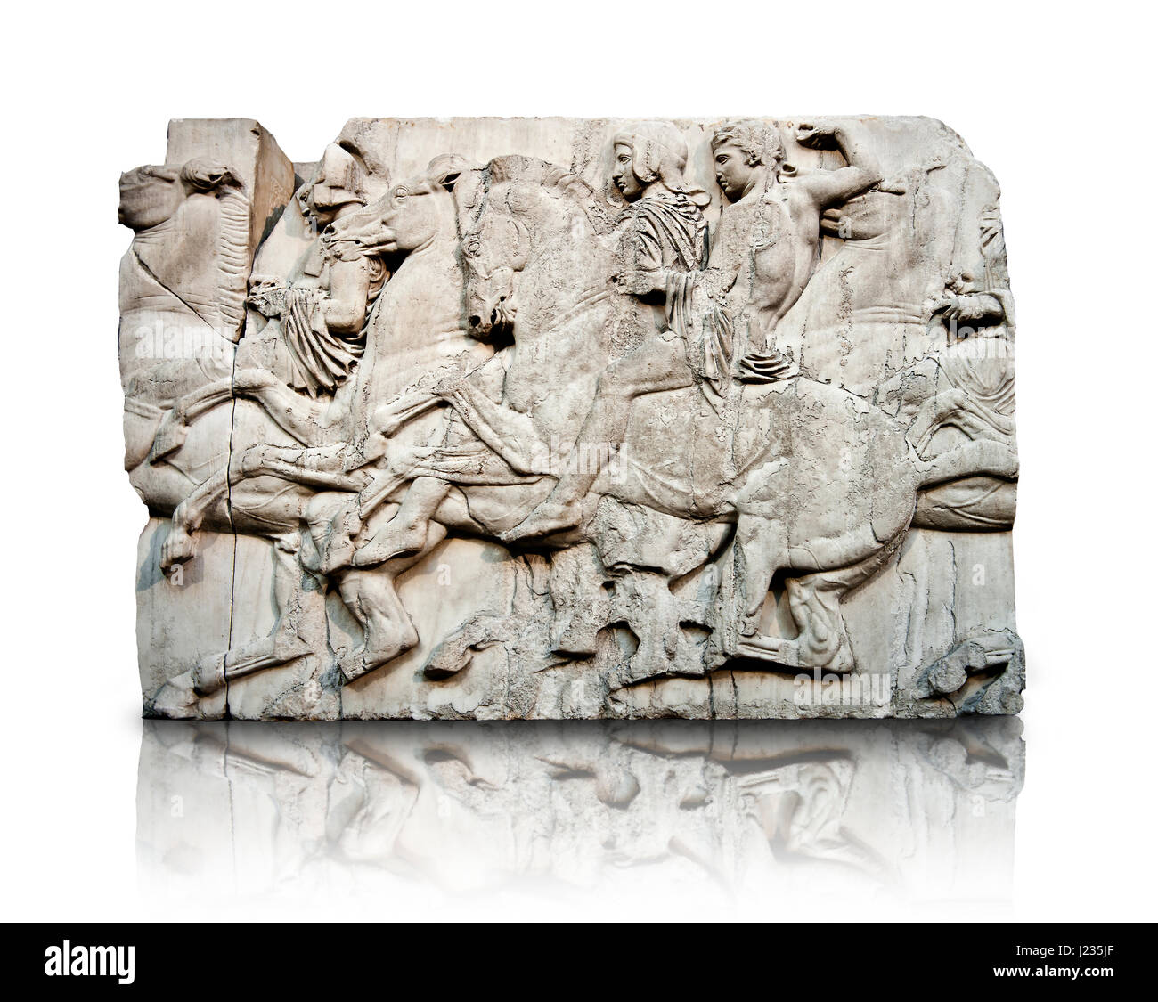 Marble Releif Sculptures from the north frieze around the Parthenon ...