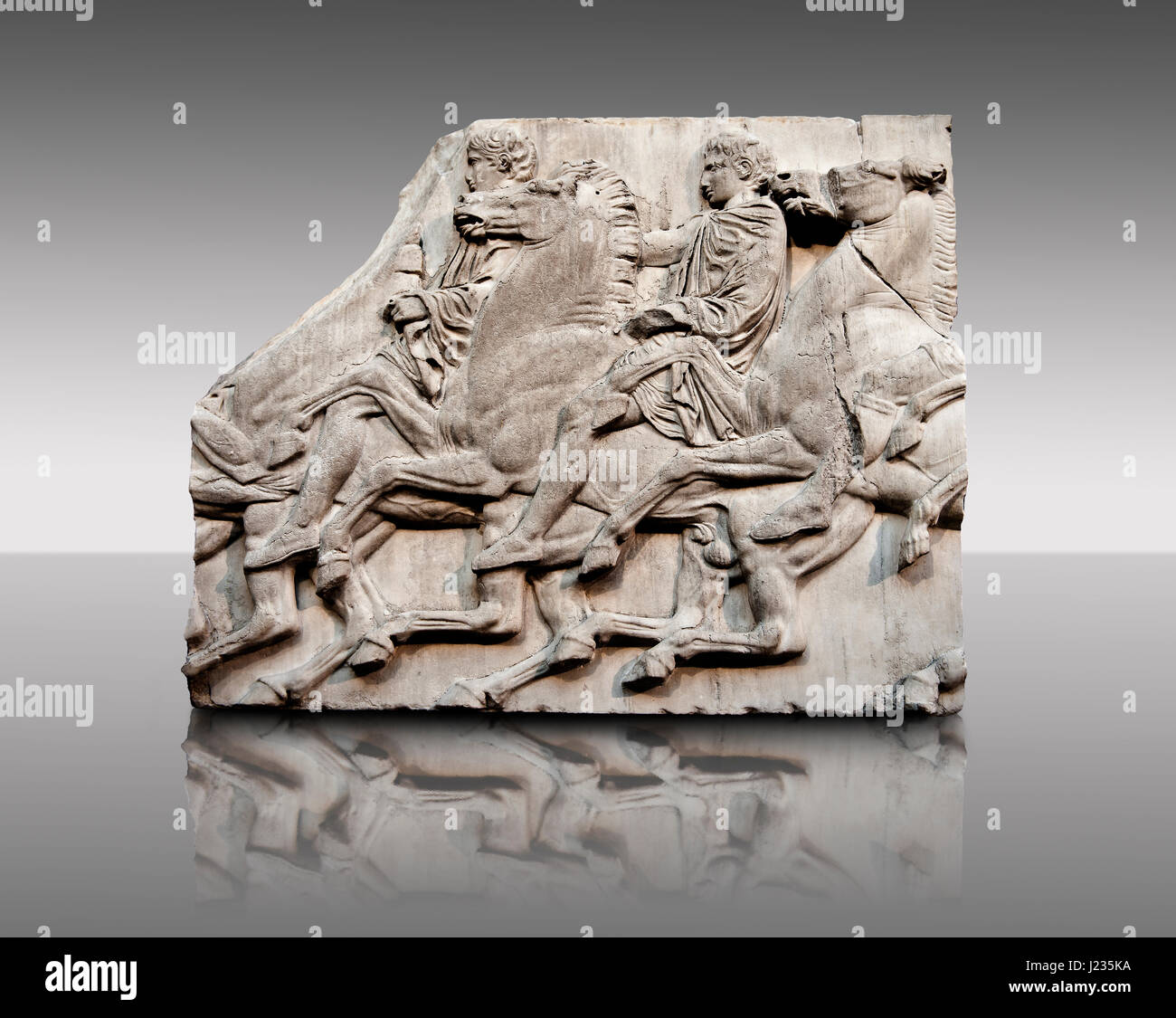 Marble Releif Sculptures from the north frieze around the Parthenon ...