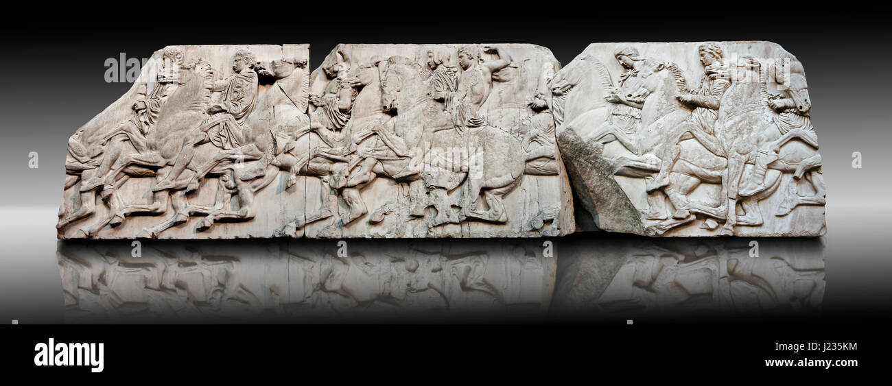 Marble Releif Sculptures from the frieze around the Parthenon Block ...