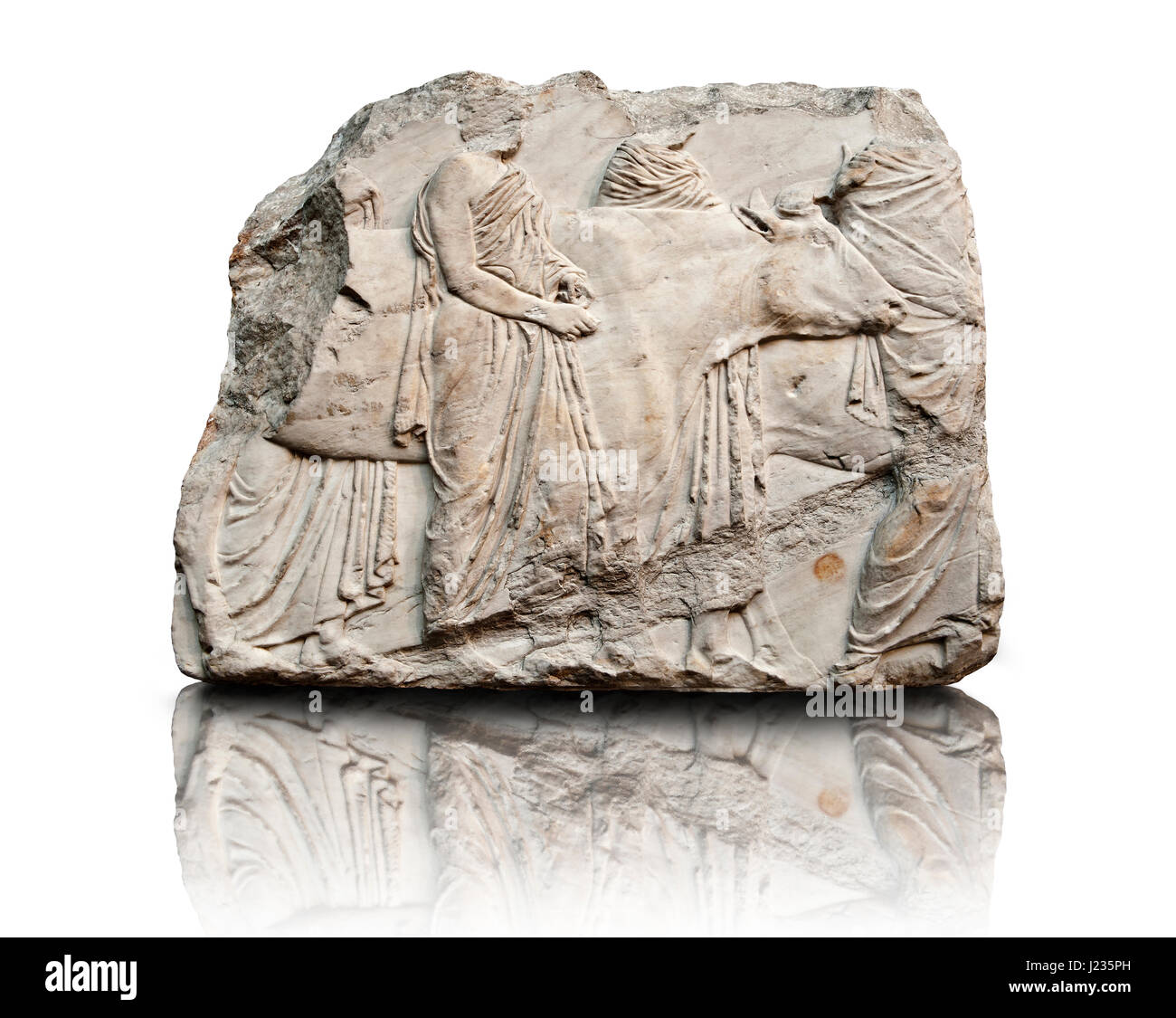 Marble Releif Sculptures from the south frieze around the Parthenon ...