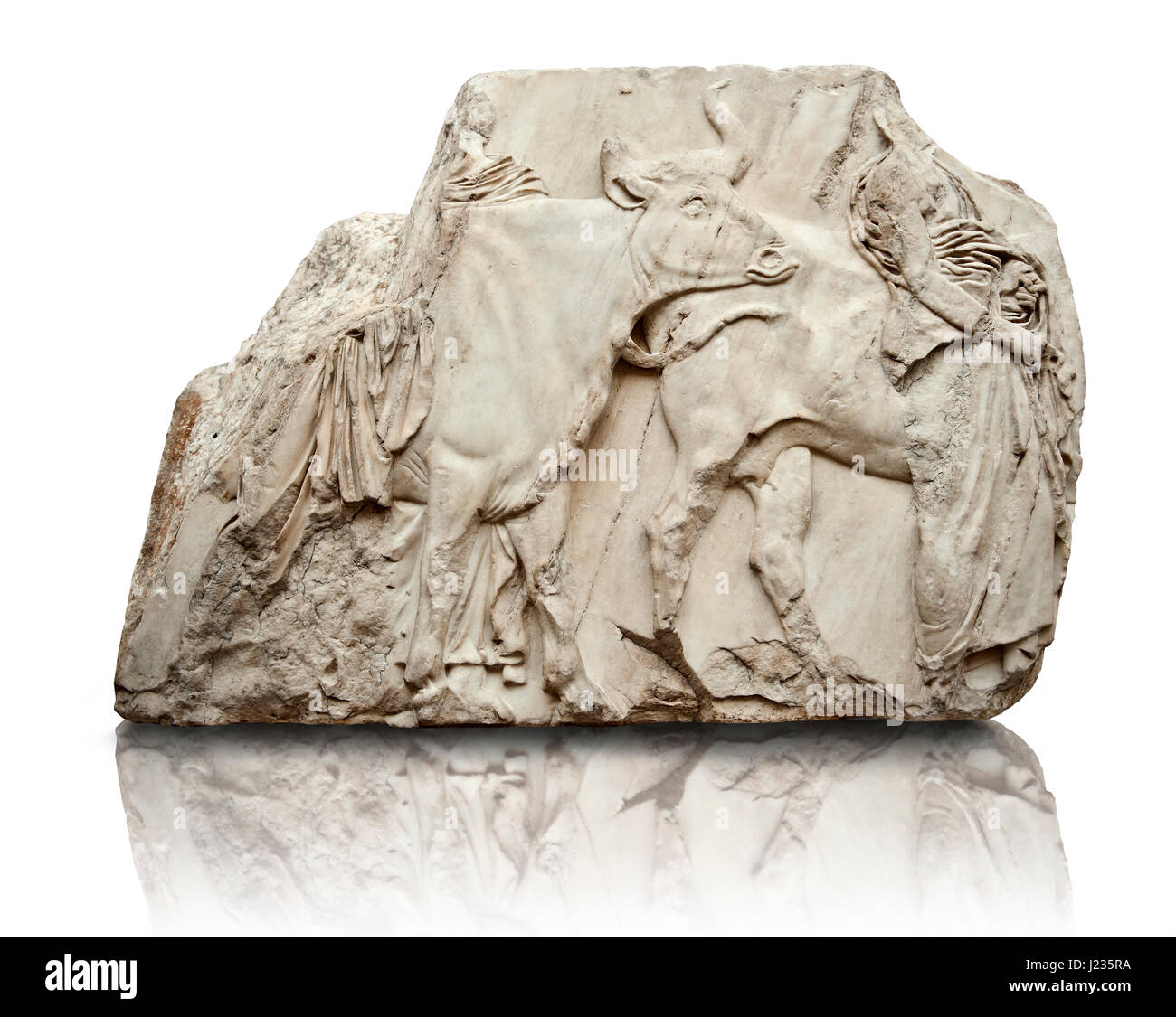 Marble Releif Sculptures from the south frieze around the Parthenon ...