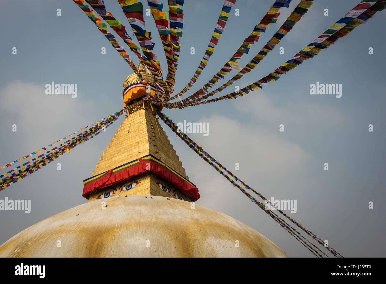 Stupa at the Boudhanath Temple, Kathmandu, Nepal Stock Photo - Alamy