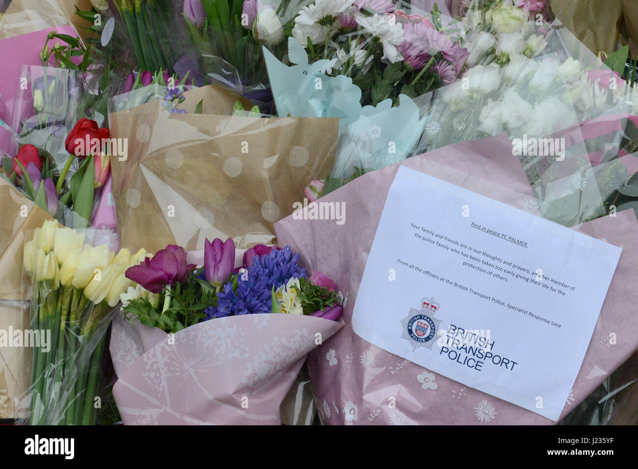 Floral tributes victims who hi-res stock photography and images - Alamy