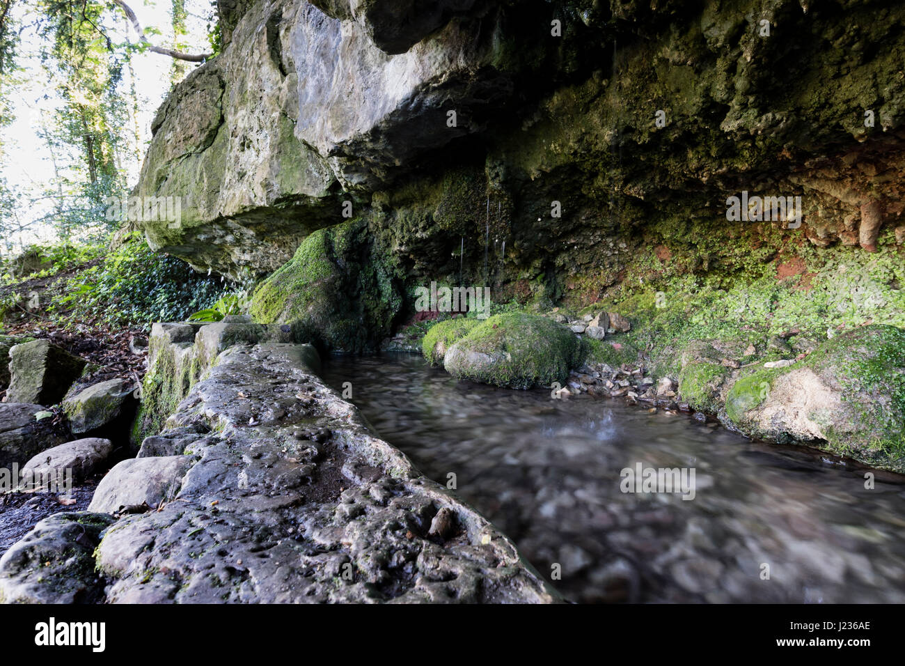 Natural Spring, Woodwell, Silverdale, Lancashire, England, UK Stock ...