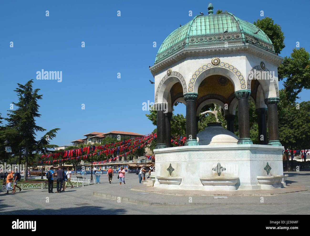 ISTANBUL, TURKEY - JULY 14, 2014: The German Fountain on the old ...