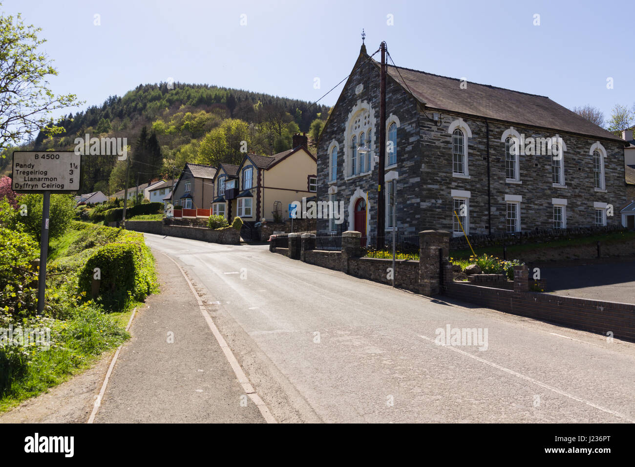 The Sion Chapel in the village of Glyn Ceiriog or Llansantffraid Glyn ...