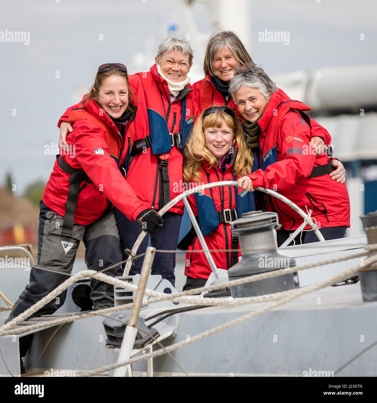 Tracy Edwards MBE and crew reunited with Maiden 27 years after sailing ...