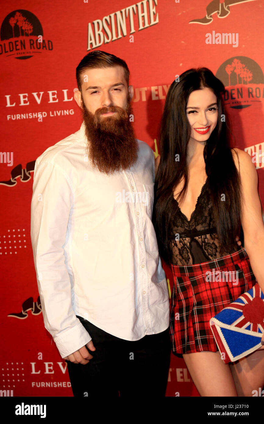 Cast members attending the opening night of 'Absinthe' at L.A. Live ...