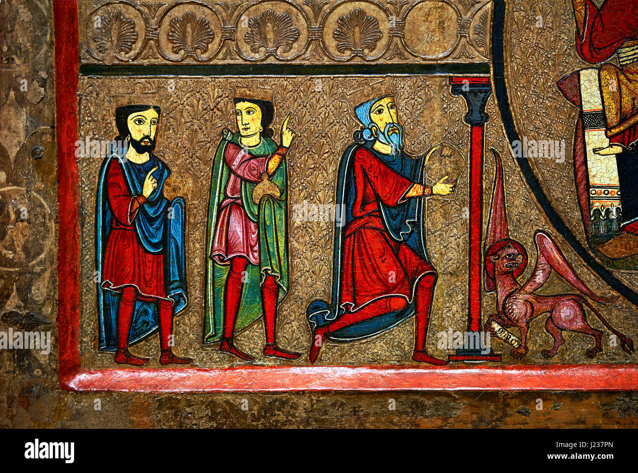 Romanesque Altar Front of Cardet, 13th century paint and metal relief ...