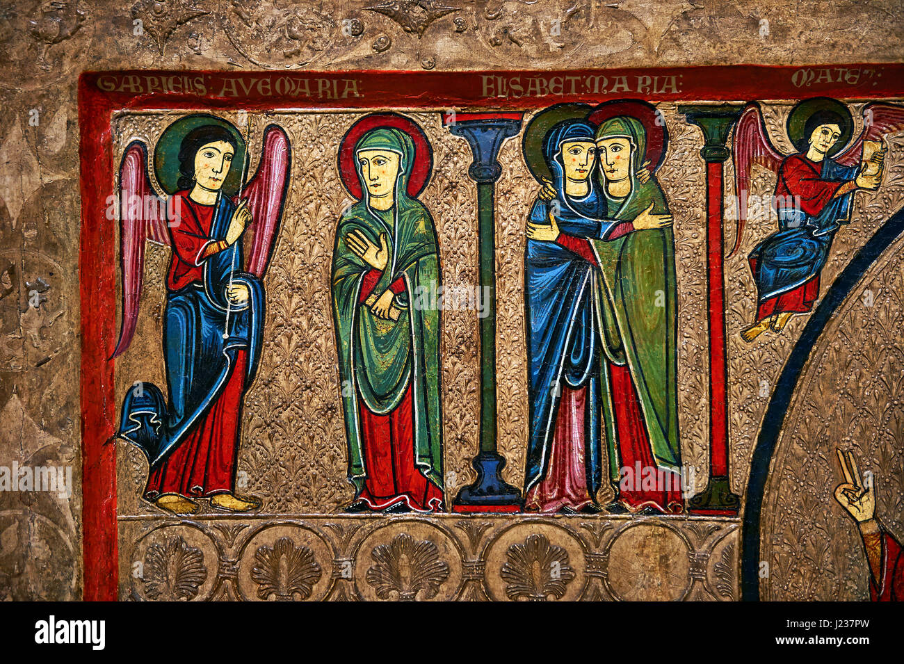 Romanesque Altar Front of Cardet, 13th century paint and metal relief ...