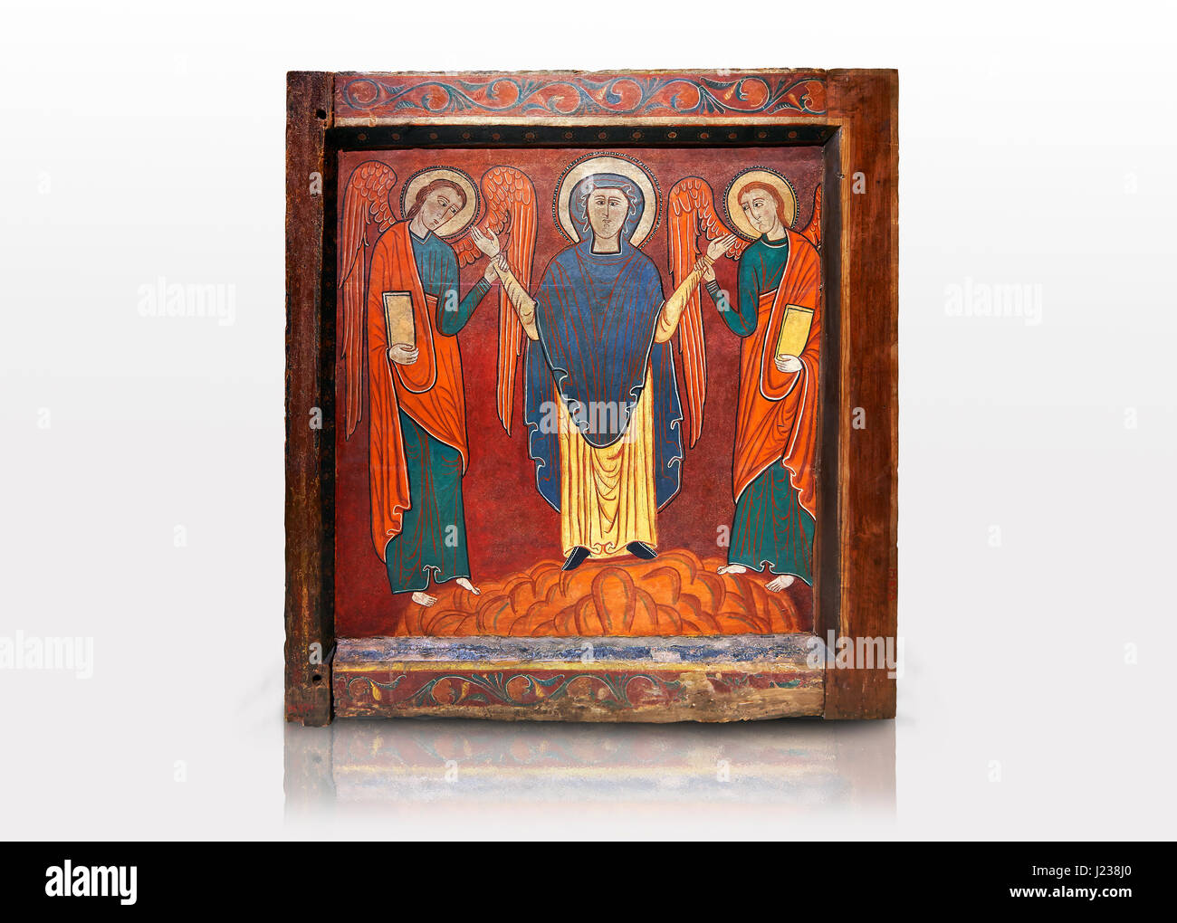 Romanesque thirteenth century painted altar front of Saint Roma de Vila ...