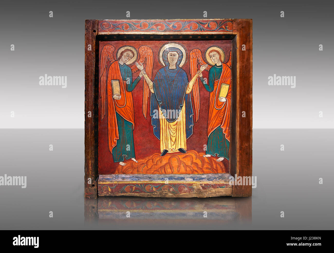 Romanesque thirteenth century painted altar front of Saint Roma de Vila ...