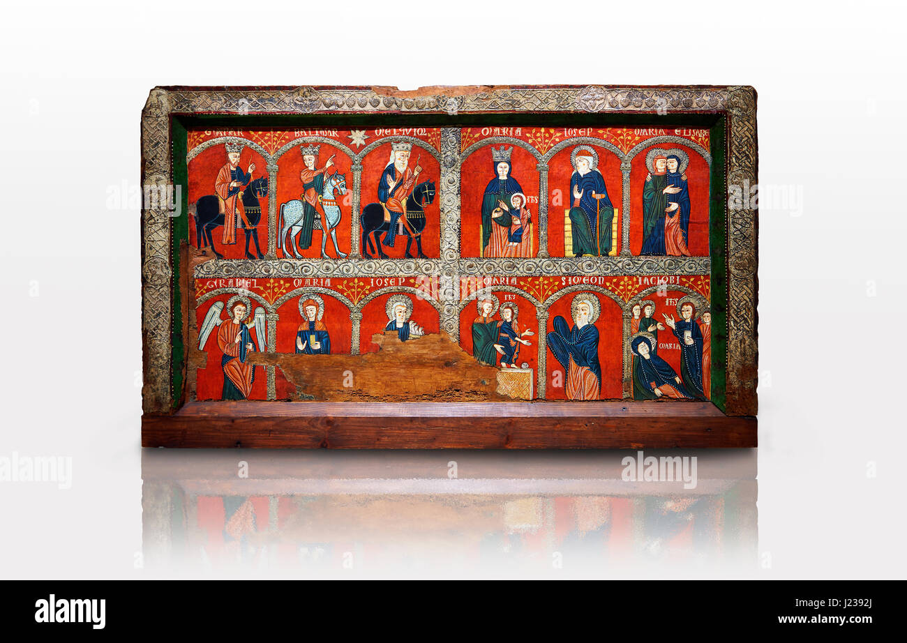 Romanesque thirteenth century painted altar front from the church of ...