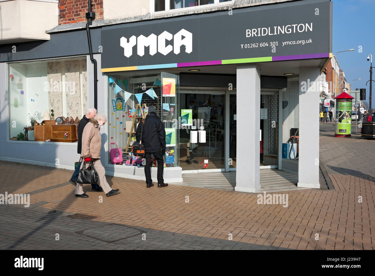 YMCA charity shop store shopfront Bridlington East Yorkshire England UK ...