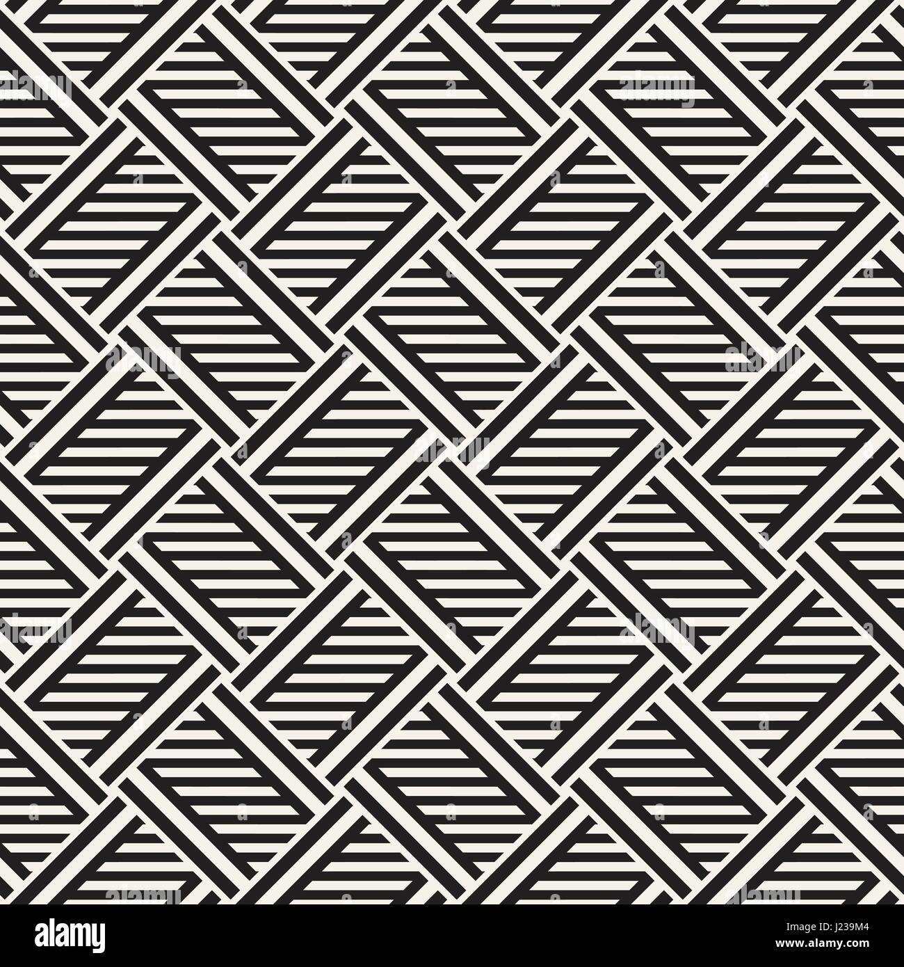 Vector Seamless Pattern. Modern Stylish Interlacing Lines Texture. Geometric Striped Ornament ...