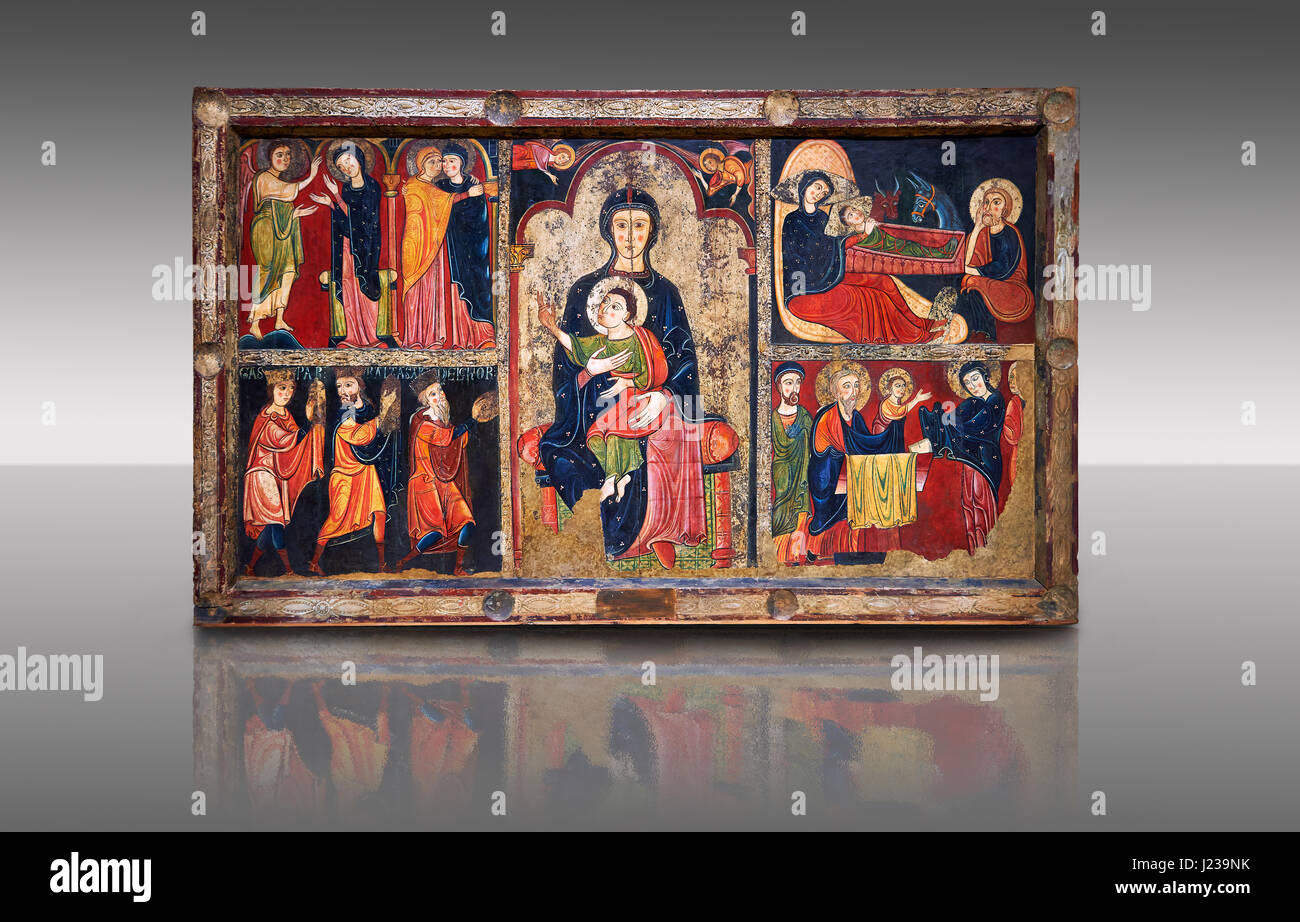 The Romanesque Altar Front of Avia Around 1200, Tempera on wood with ...