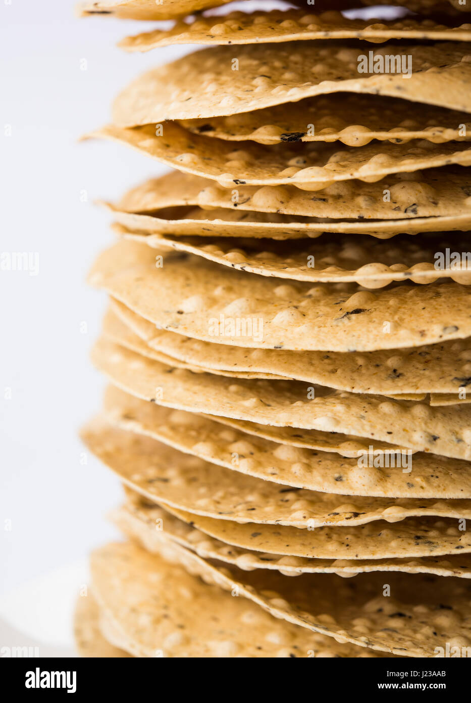 Indian snacks, deep fried crackers or papad. Mung dal and urad dal ...
