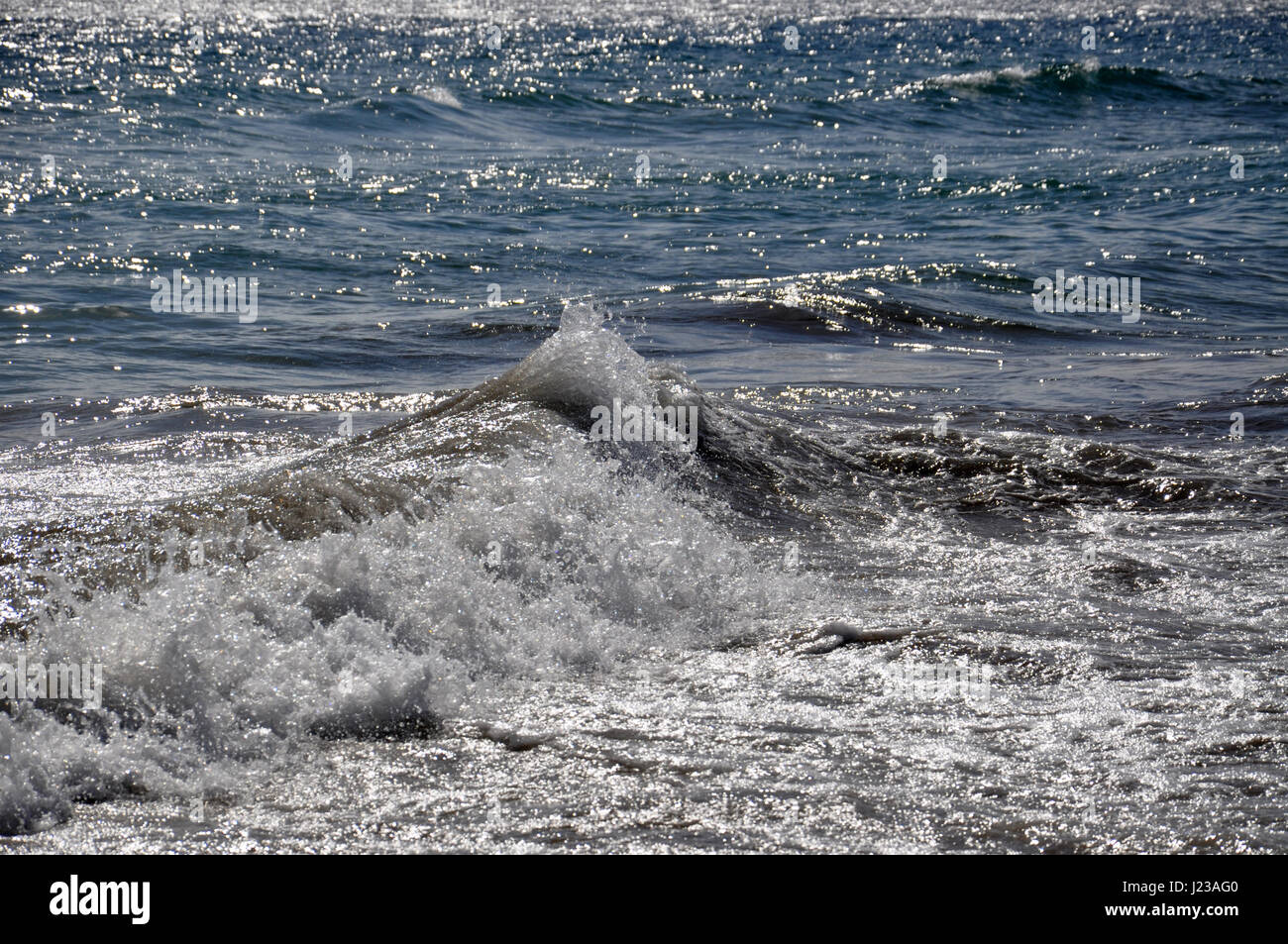 The Atlantic ocean view on Maspalomas beach on gran canaria canary ...
