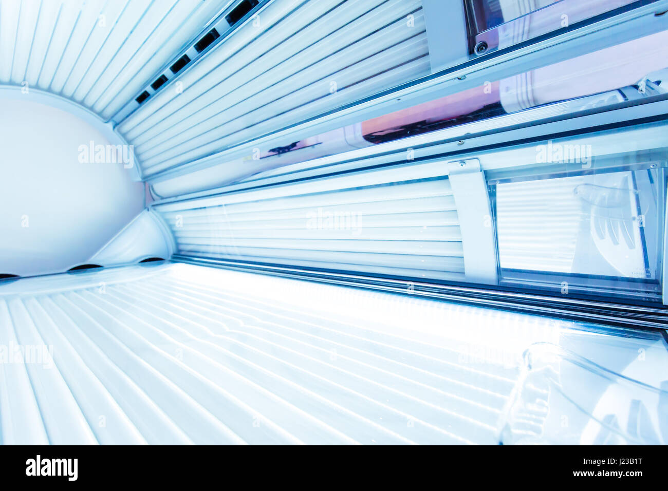 Inside of a horizontal solarium Stock Photo - Alamy