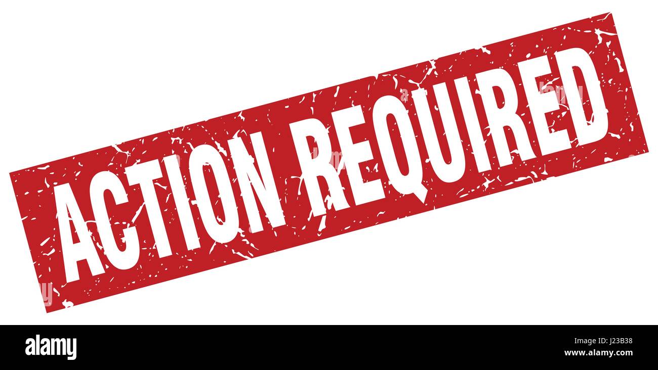 square grunge red action required stamp Stock Vector Image & Art - Alamy