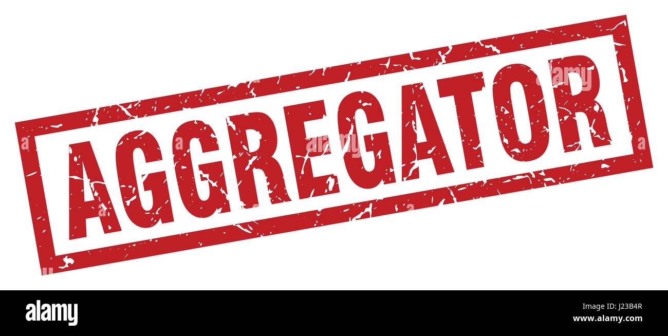 square grunge red aggregator stamp Stock Vector Image & Art - Alamy