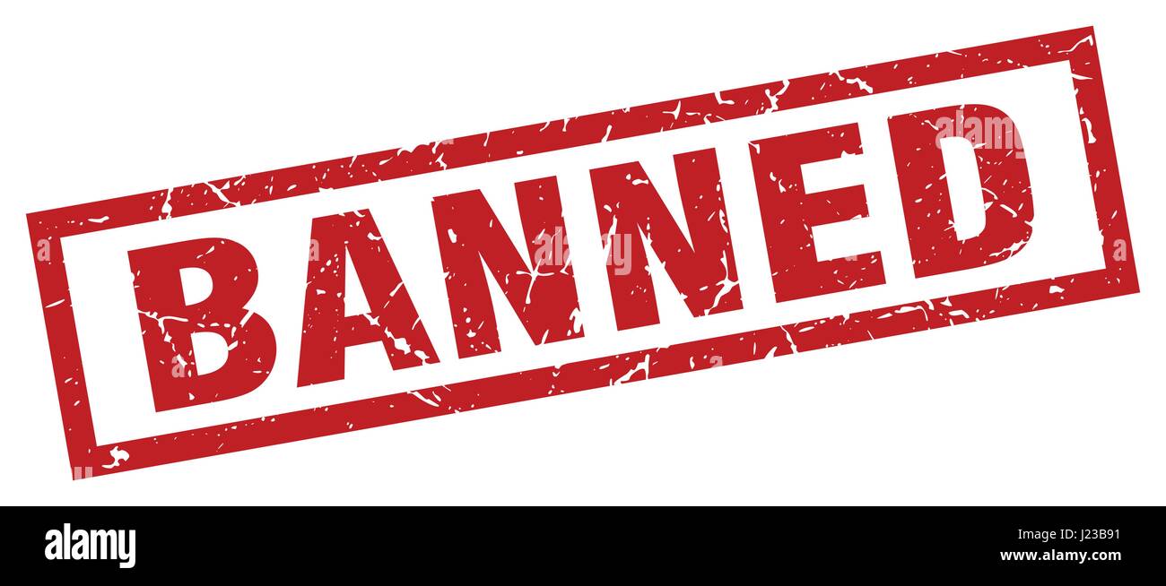 square grunge red banned stamp Stock Vector Image & Art - Alamy