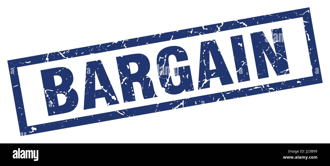 square grunge blue bargain stamp Stock Vector Image & Art - Alamy