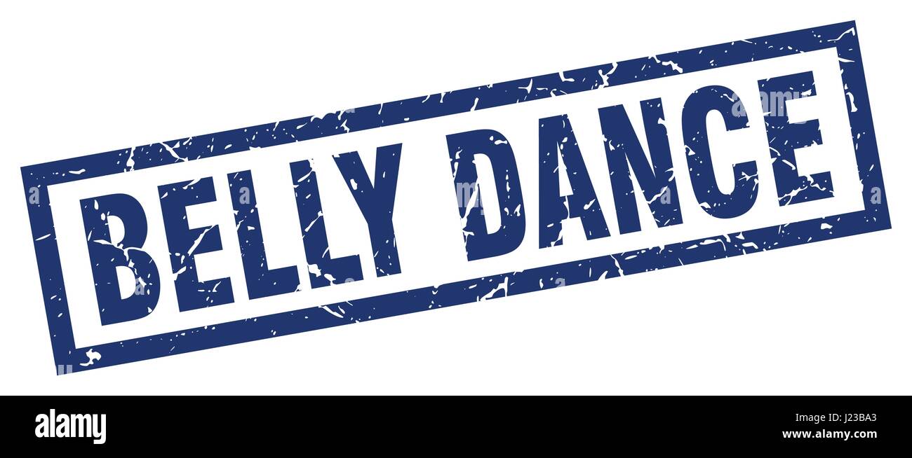 square grunge blue belly dance stamp Stock Vector Image & Art - Alamy