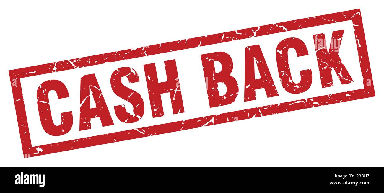 square grunge red cash back stamp Stock Vector Image & Art - Alamy