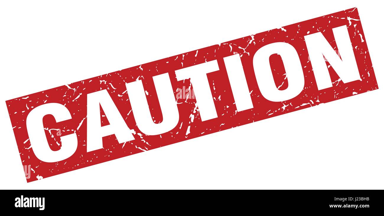square grunge red caution stamp Stock Vector Image & Art - Alamy