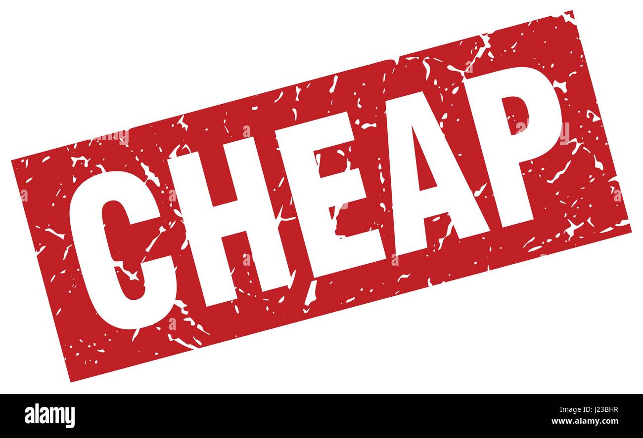 square grunge red cheap stamp Stock Vector Image & Art - Alamy