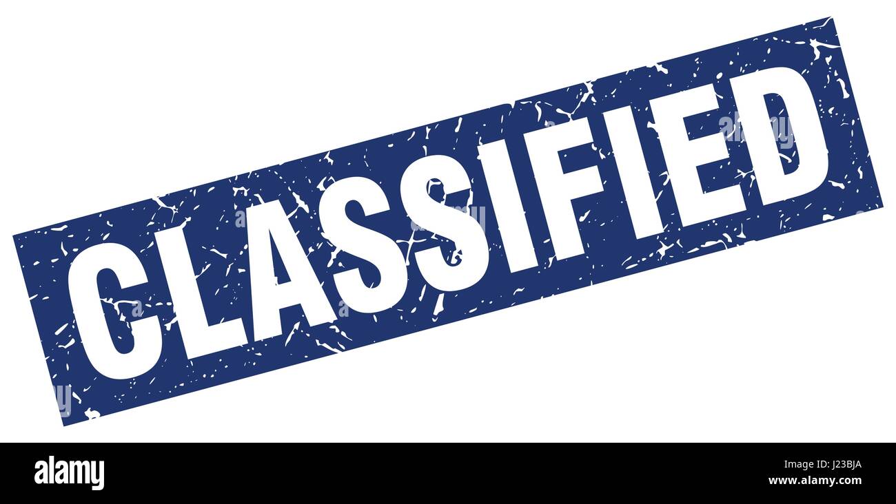 square grunge blue classified stamp Stock Vector Image & Art - Alamy