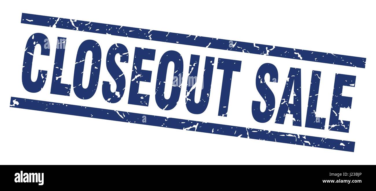 square grunge blue closeout sale stamp Stock Vector Image & Art - Alamy