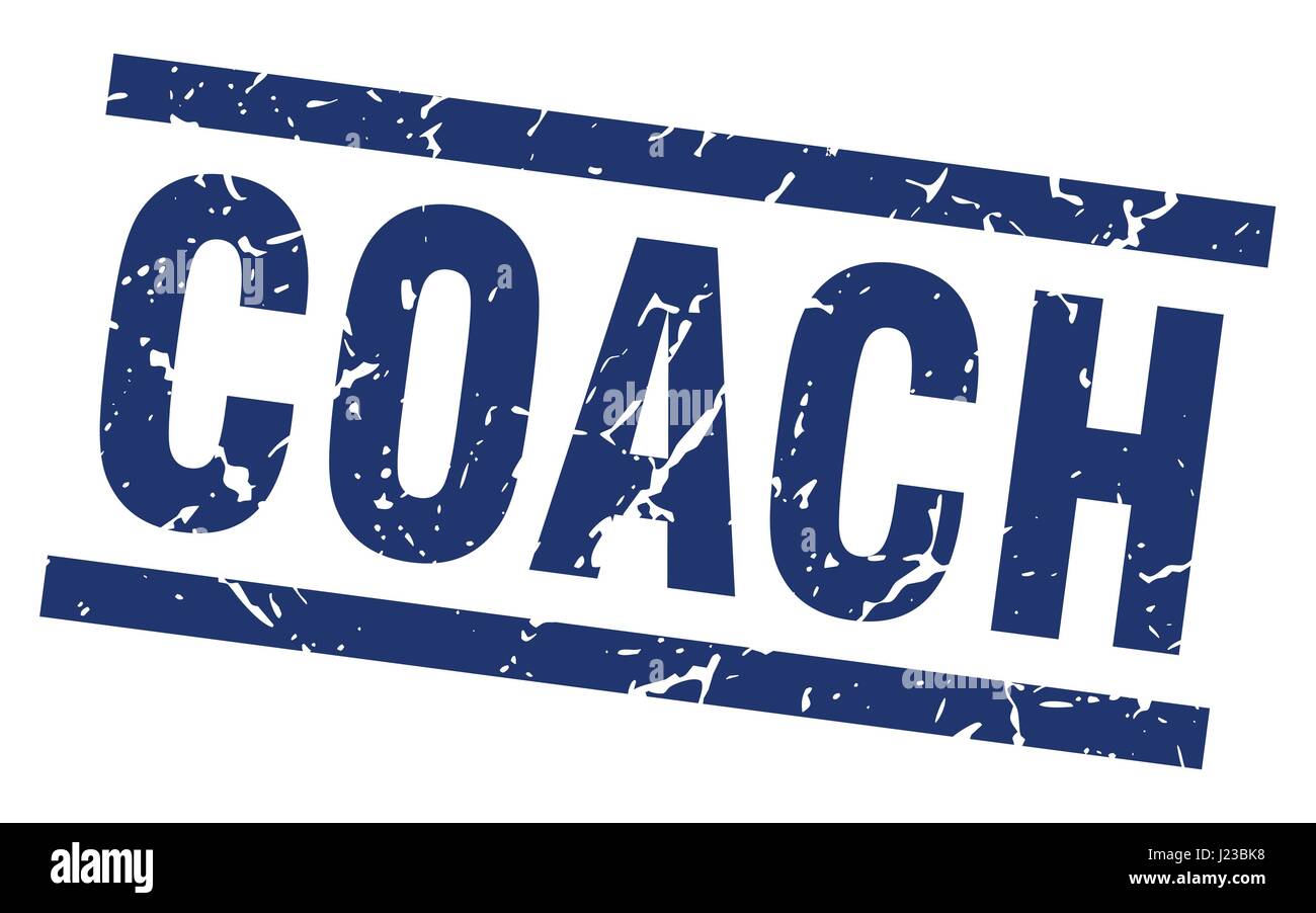 square grunge blue coach stamp Stock Vector Image & Art - Alamy
