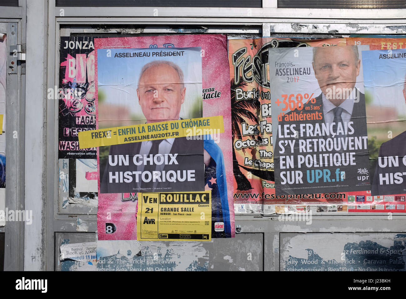 French election posters in the Charente Maritime Stock Photo - Alamy