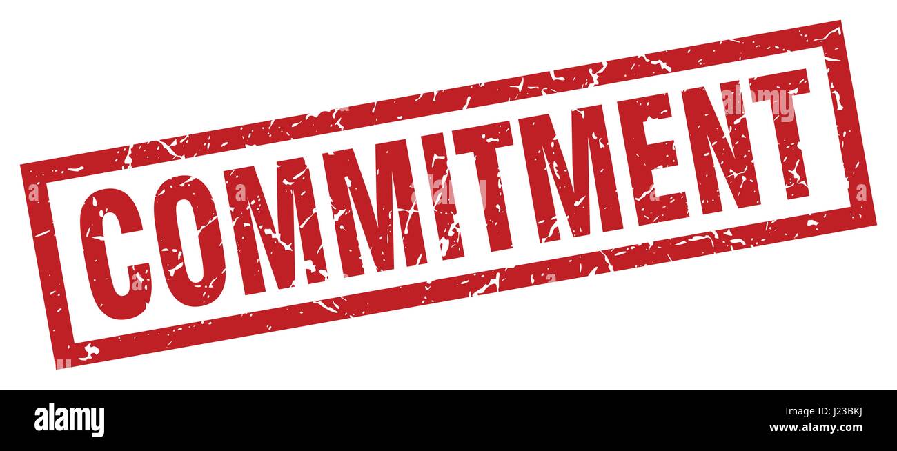 square grunge red commitment stamp Stock Vector Image & Art - Alamy