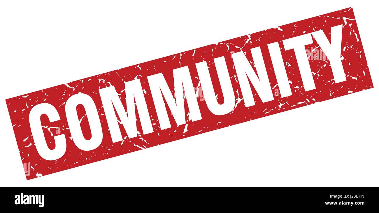 square grunge red community stamp Stock Vector Image & Art - Alamy