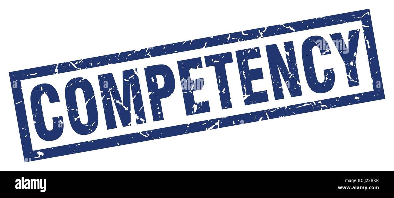 square grunge blue competency stamp Stock Vector Image & Art - Alamy