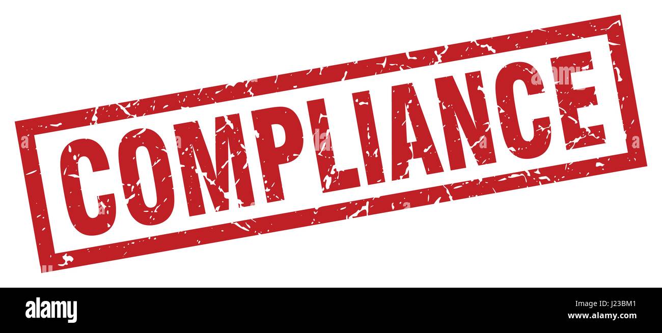 square grunge red compliance stamp Stock Vector Image & Art - Alamy