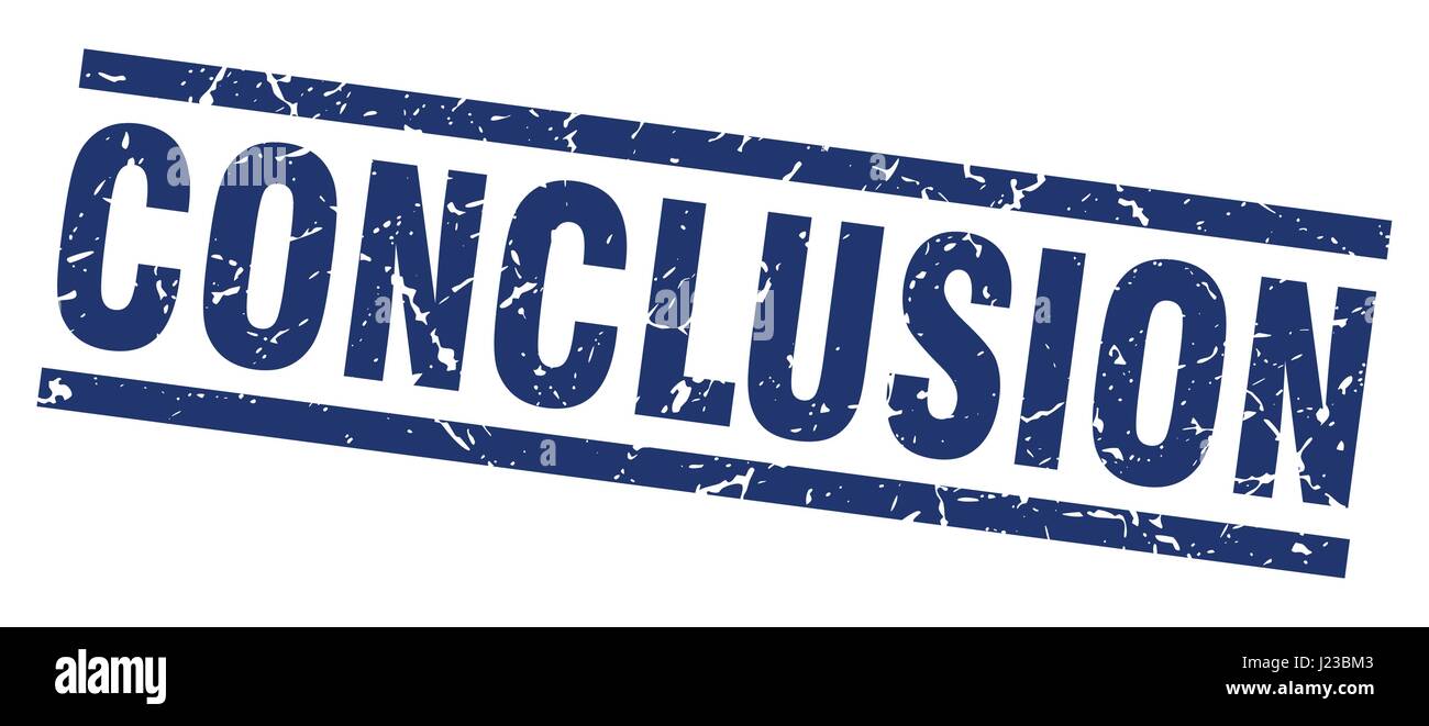 square grunge blue conclusion stamp Stock Vector Image & Art - Alamy